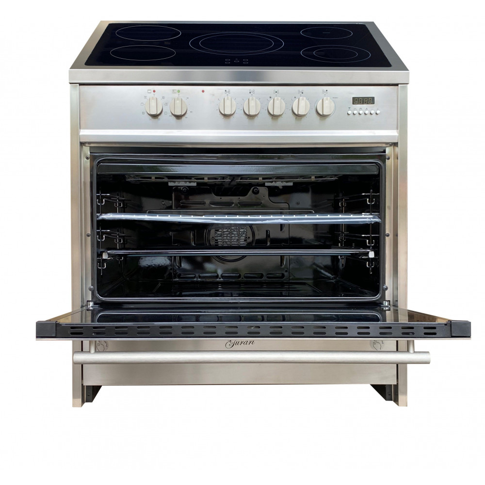GURARI GCH E 912 X, electric stove 90 cm, range cooker. IB-Elektroniks