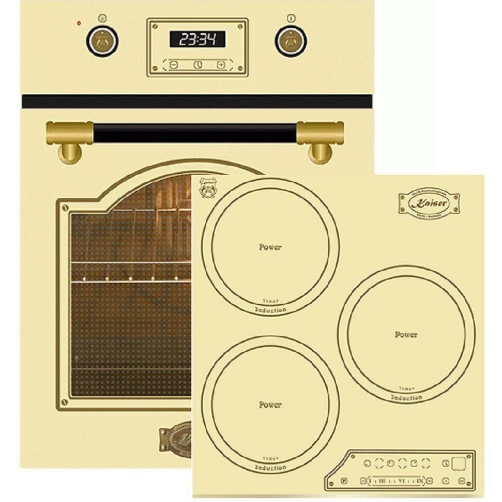 Kaiser Backofen-Set EH 4796 ElfAD+KCT 4795 FI ElfAD, Retro Backofen ...
